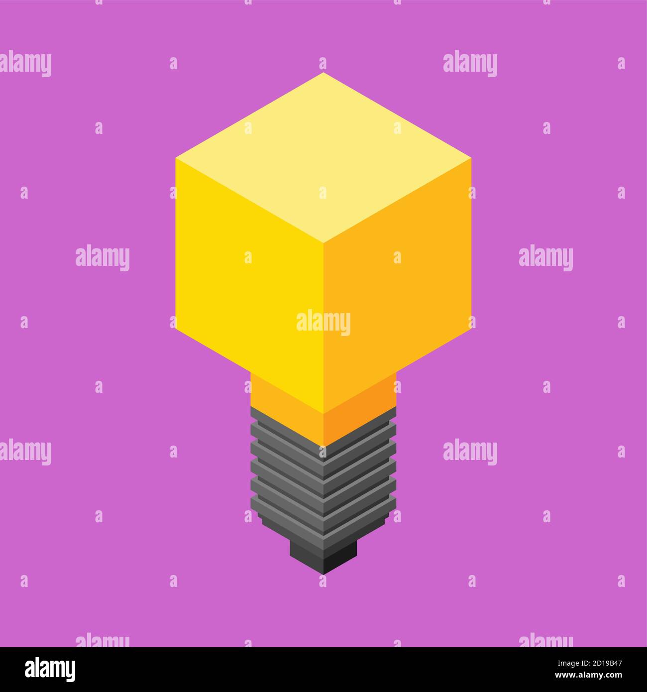 Isometric light bulb isolated. bulb lamps vector illustration Stock ...