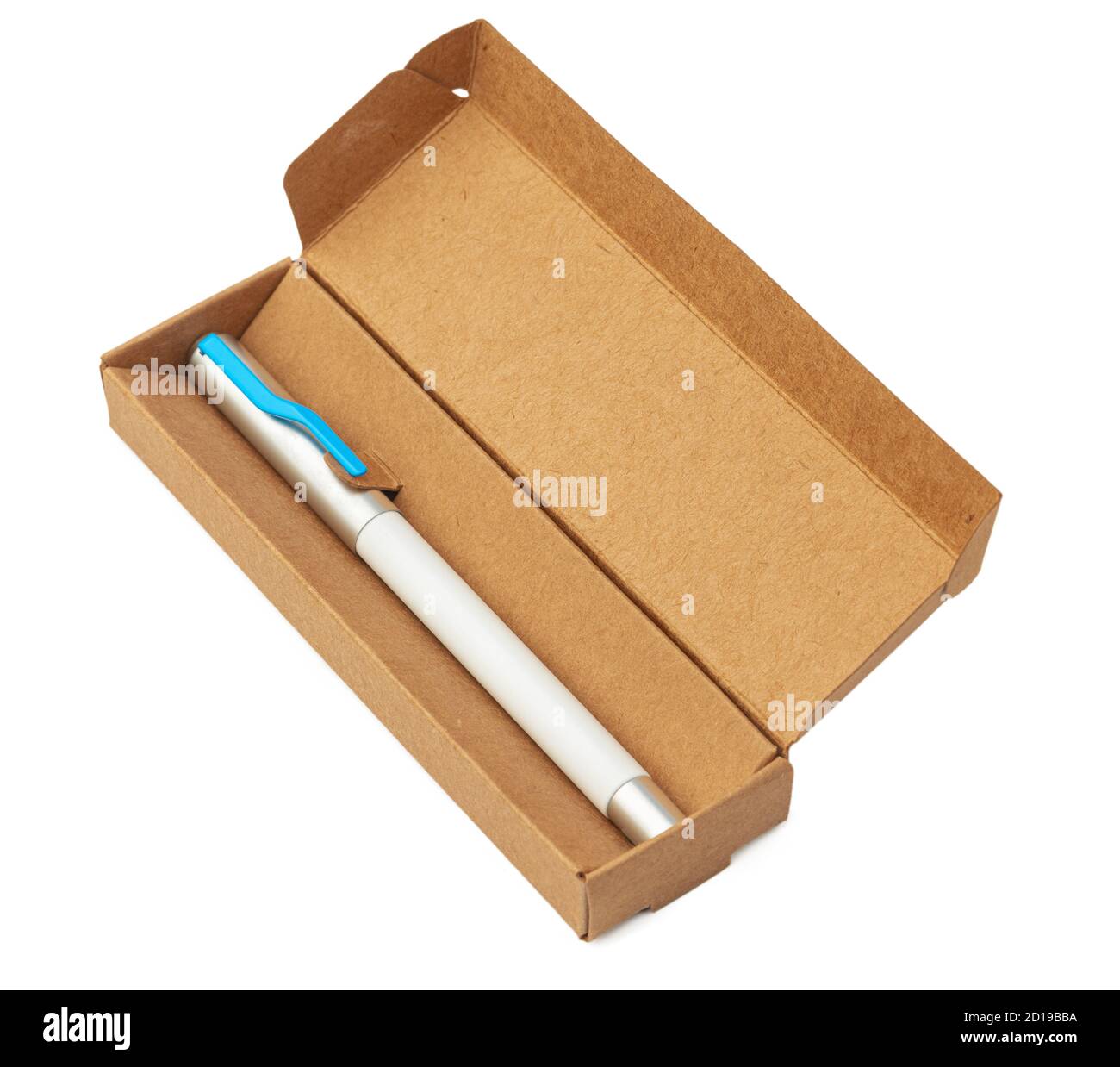 White pen isolated on a white background Stock Photo - Alamy