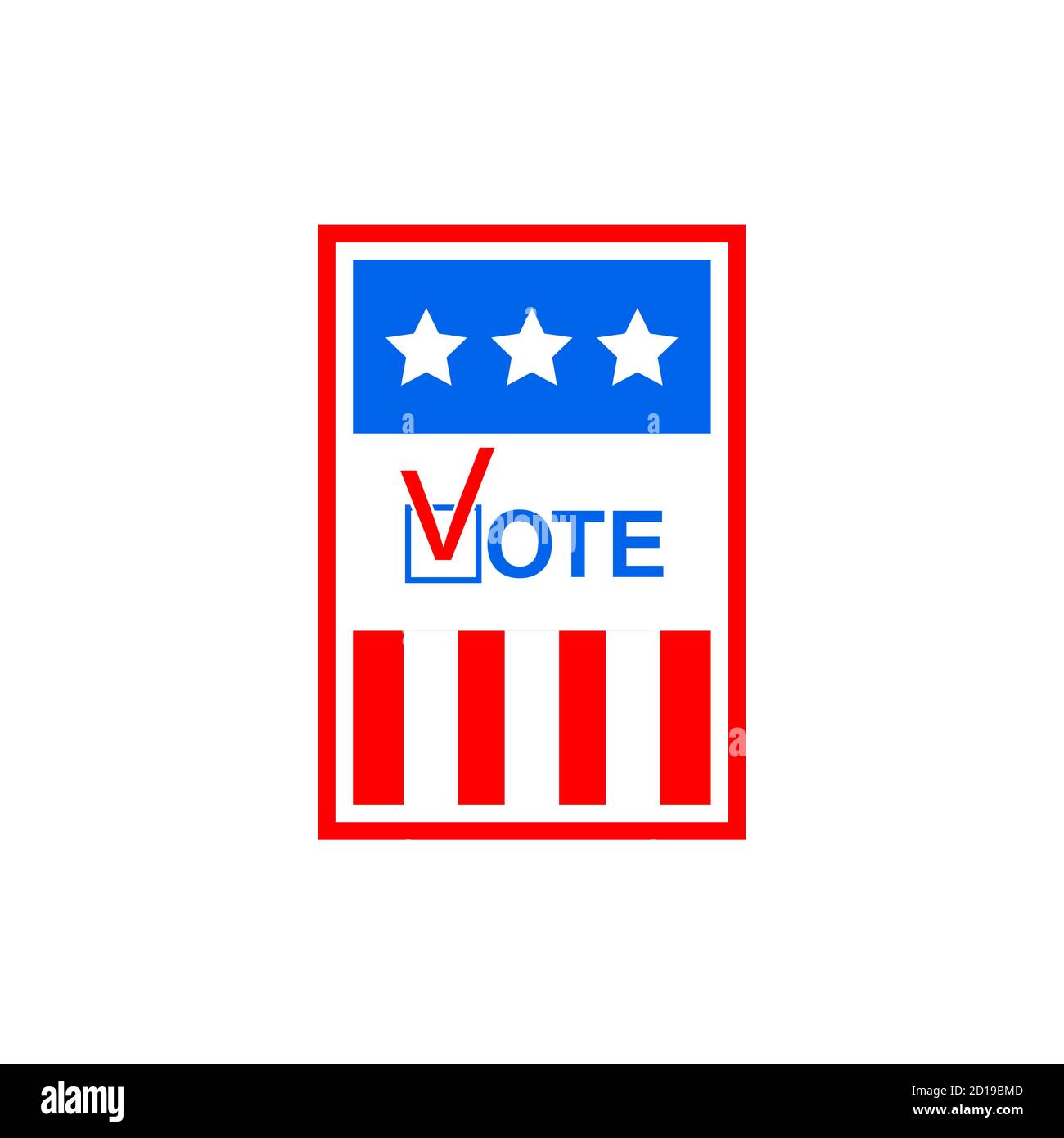 Vote in USA. Voting Symbols America. Ballot paper Stock Vector Image ...