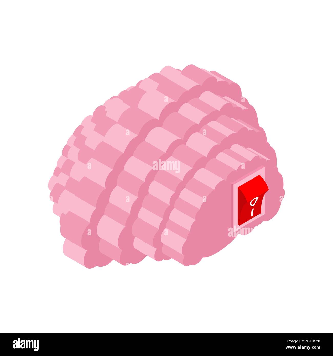 Brain and switch. Included brains. vector illustration Stock Vector ...