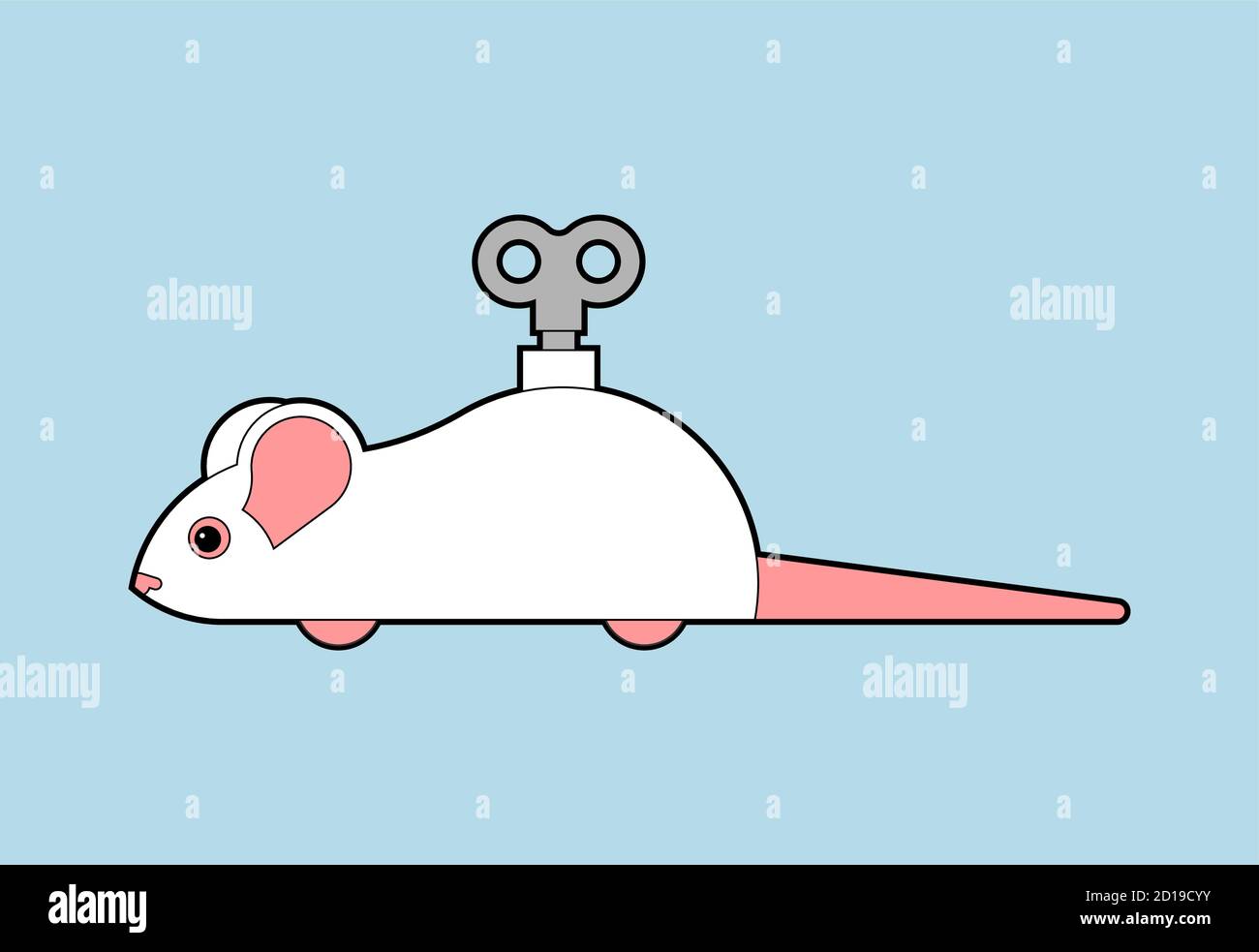 Toy mouse isolated. Rat Baby toy vector illustration Stock Vector Image ...