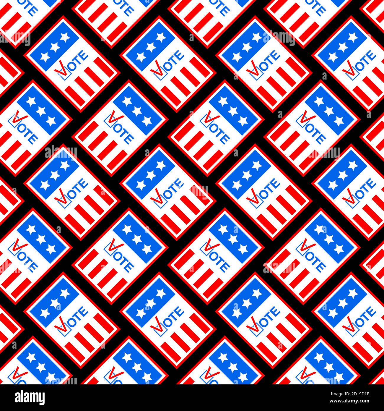 Vote in USA pattern seamless. Voting Symbols America background. Ballot ...