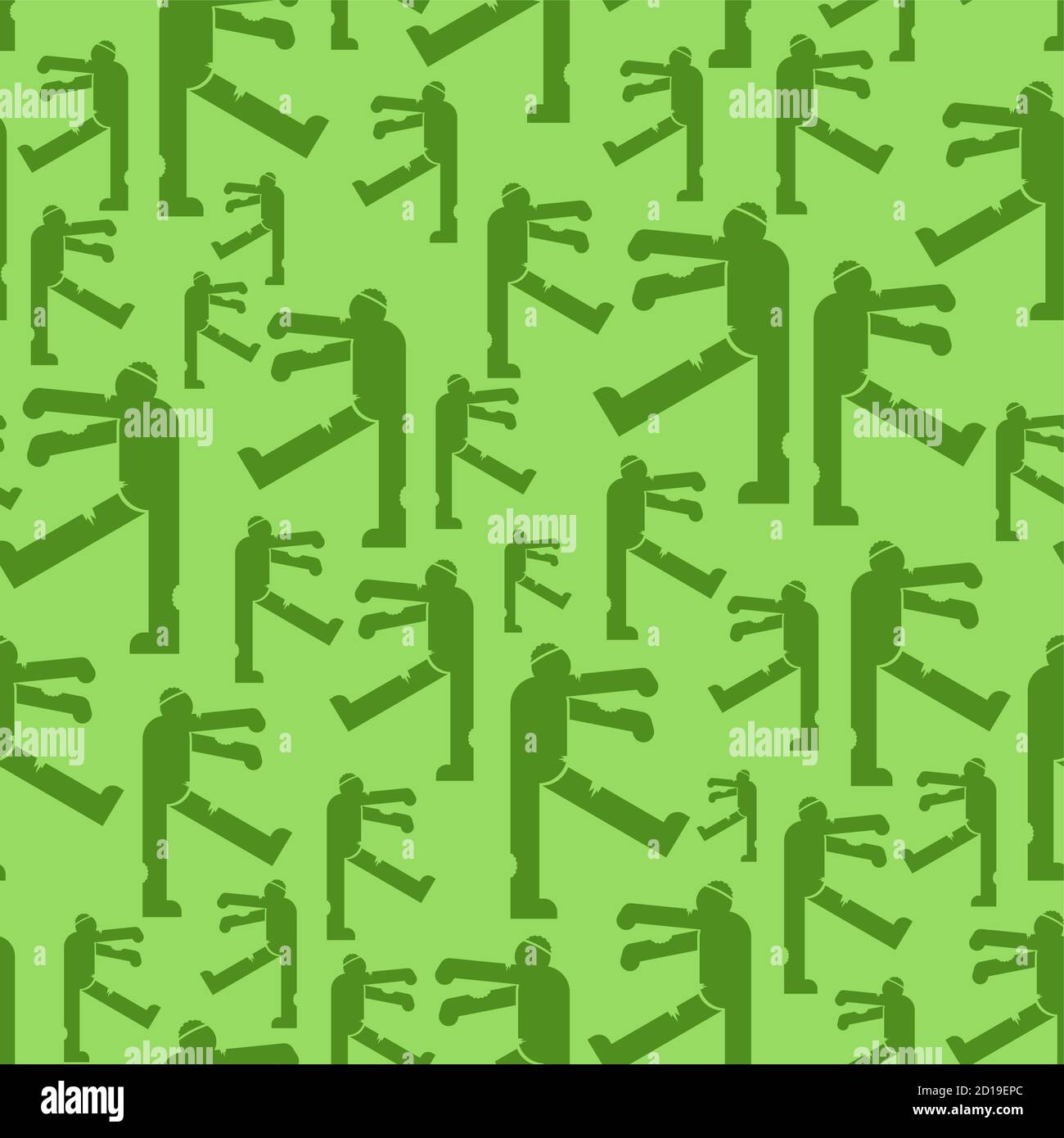 Zombie pattern seamless. Dead man monster walks background Stock Vector ...