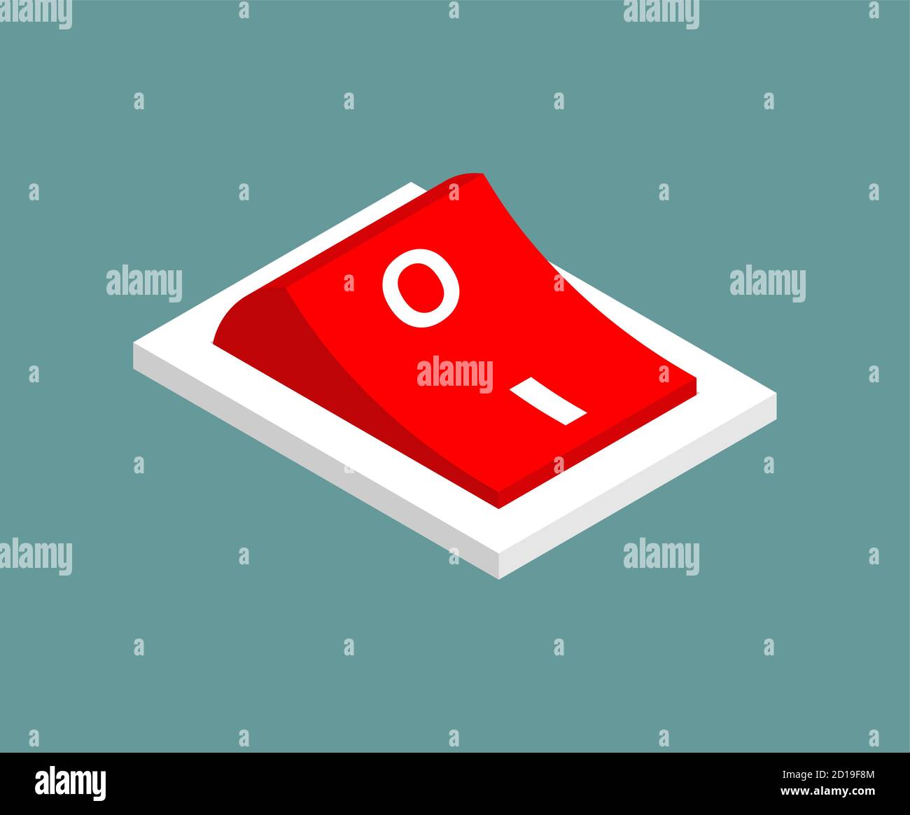 Switch isolated isometric. toggle vector illustration. Control button ...