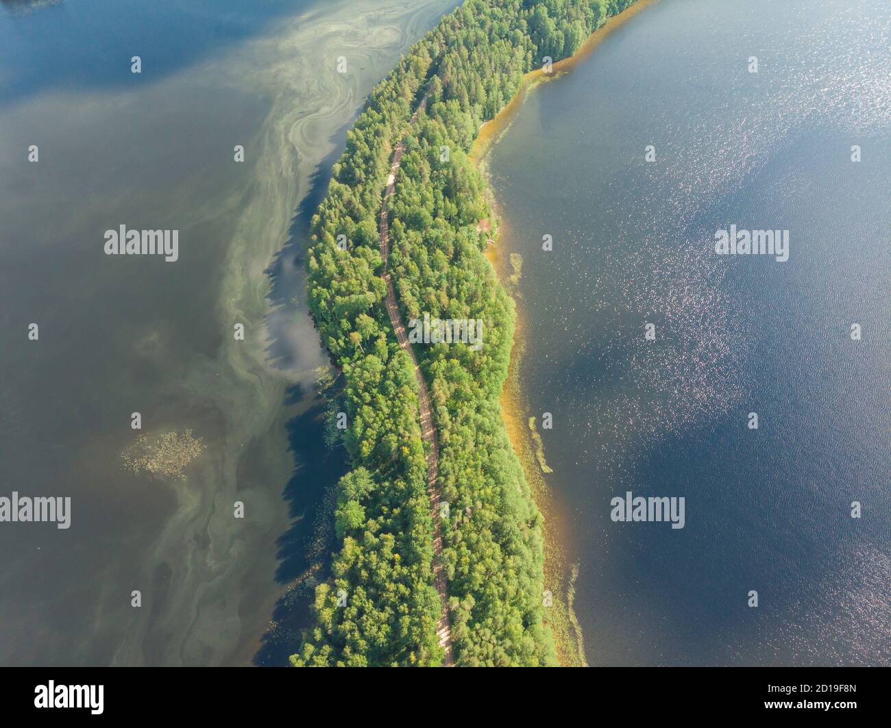 The watershed of the Atlantic and Arctic oceans. Maselga moraine ridge ...