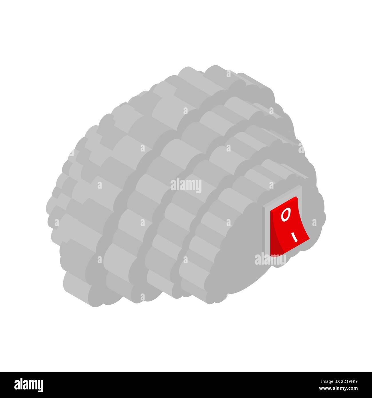 Brain and switch. Off brains. vector illustration Stock Vector Image ...