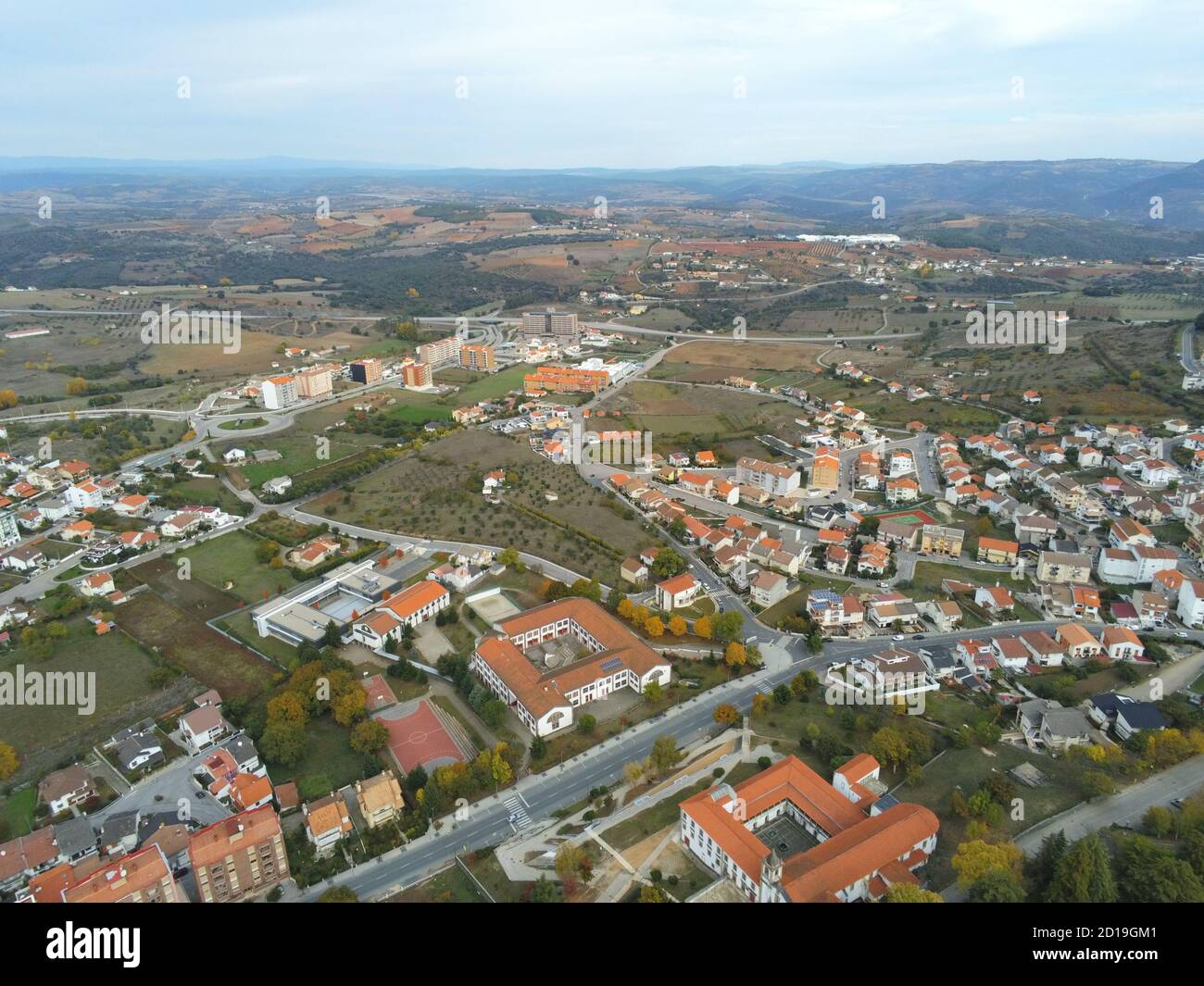 Aerial view of Alcobaca Monastery in Portugal Stock Photo - Alamy