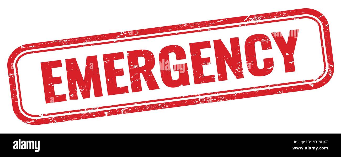 Emergency text Cut Out Stock Images & Pictures - Alamy