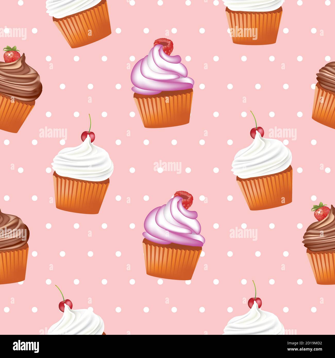 Cupcake pattern Stock Vector Images - Alamy
