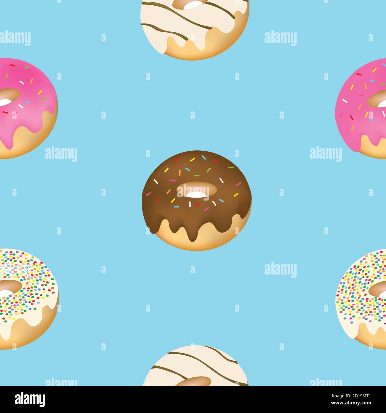 Seamless donuts pattern, vector Stock Vector Image & Art - Alamy