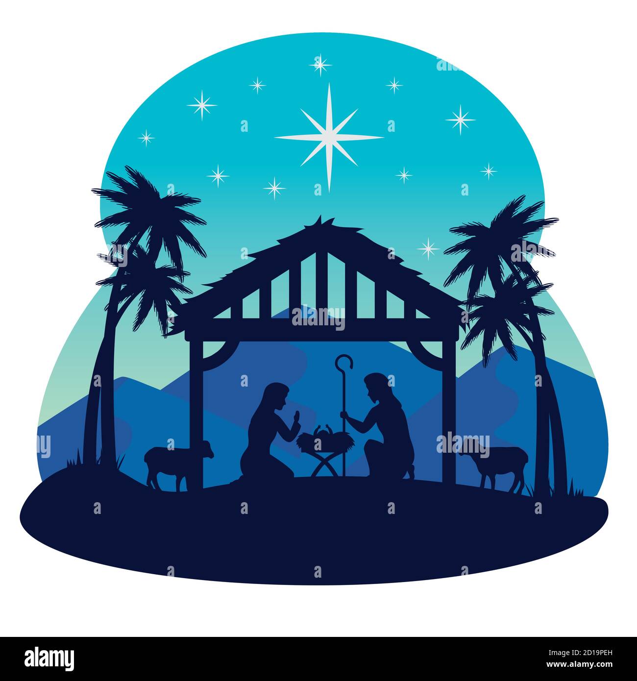 Nativity mary and joseph Stock Vector Images - Alamy