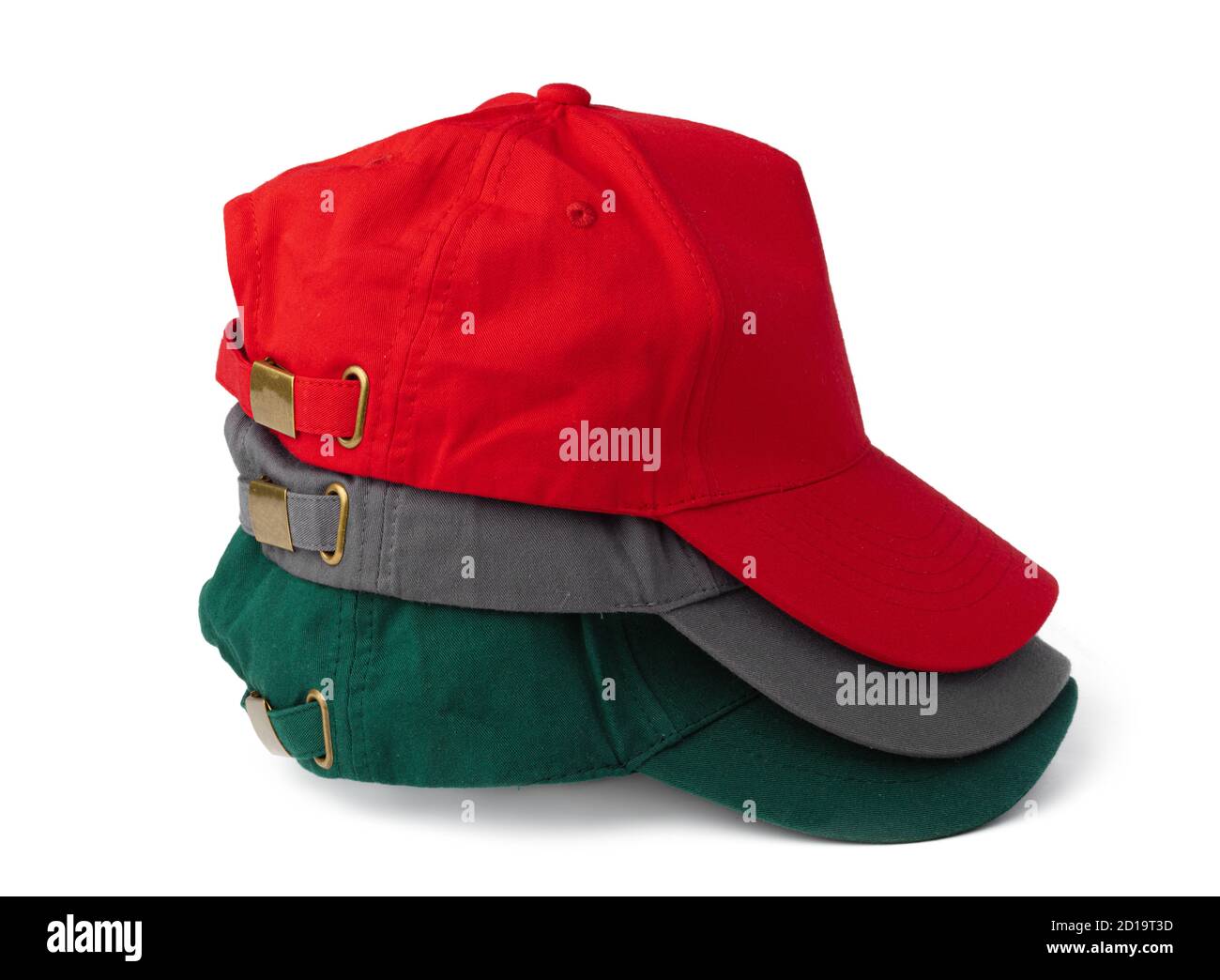 Stack of baseball caps isolated on white background Stock Photo - Alamy