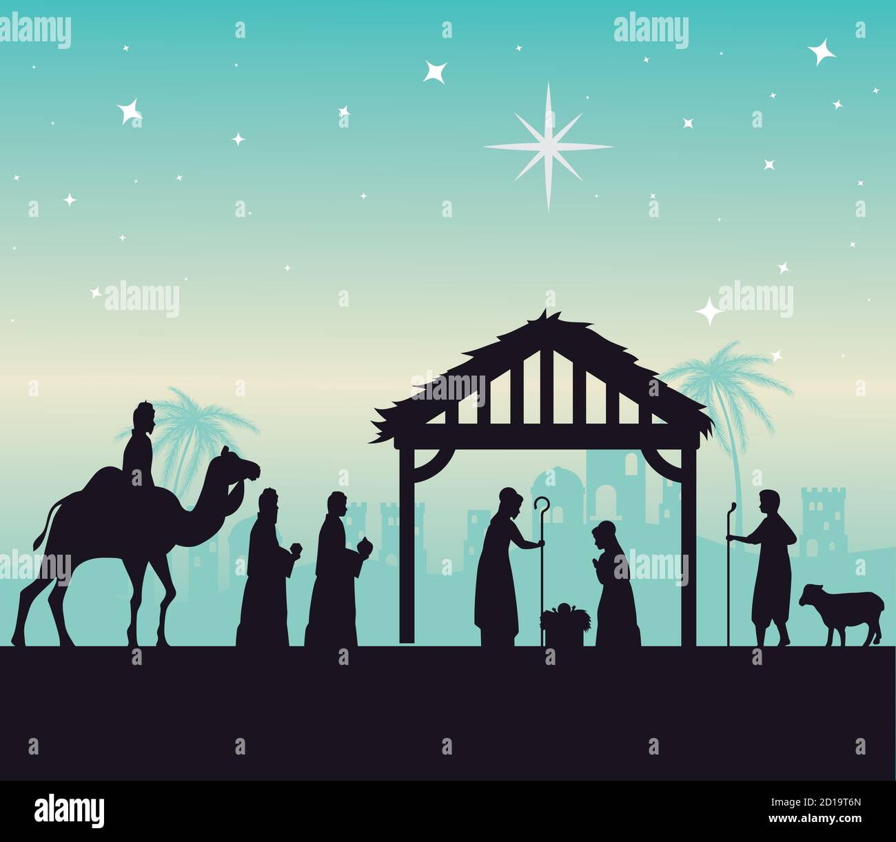 Nativity Silhouette Vector