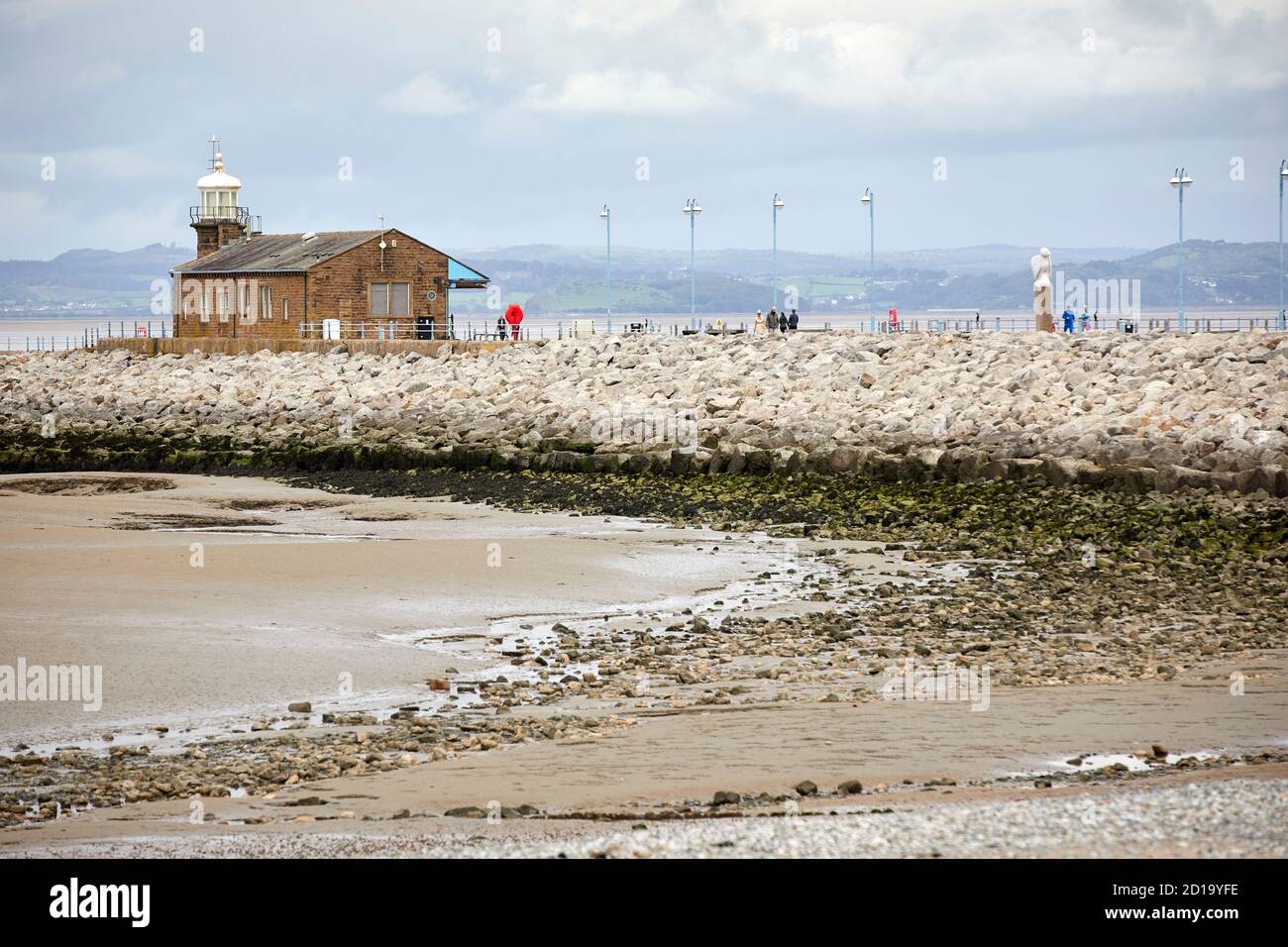 Morecambe bay Promenade Stone Jetty pier with FORMER HARBOUR, BUILT ...