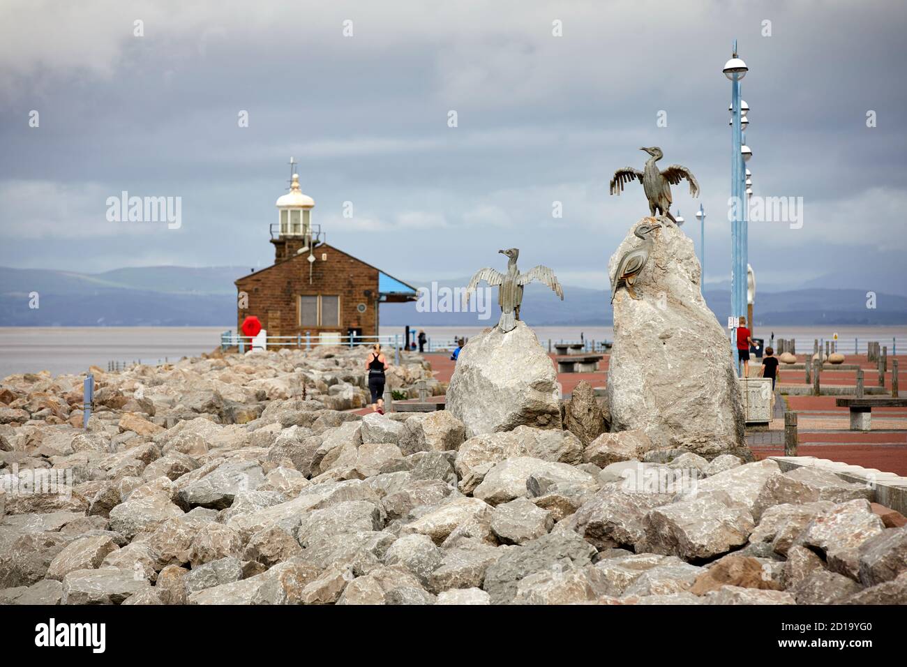 Morecambe bay Promenade Stone Jetty pier with FORMER HARBOUR, BUILT ...