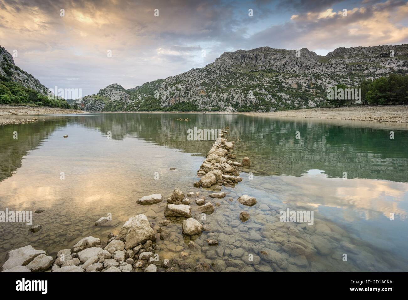 Gorg Blau, artificial water reservoir is located between the foothills ...