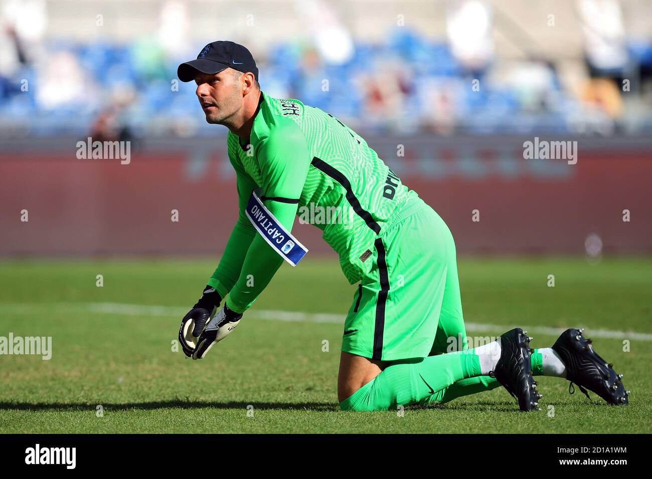 Internazionale goalkeeper Samir Handanovic reacts on the ground during ...