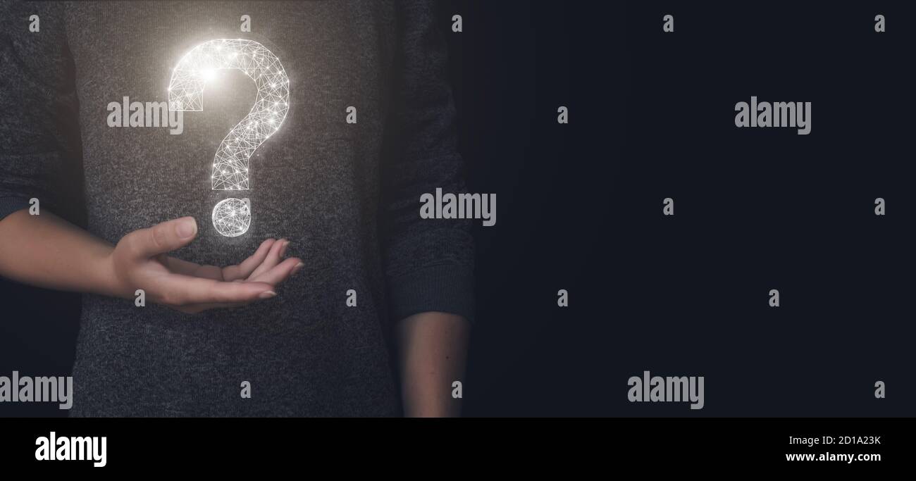 Hand hold drawn question marks. Low poly Stock Photo - Alamy