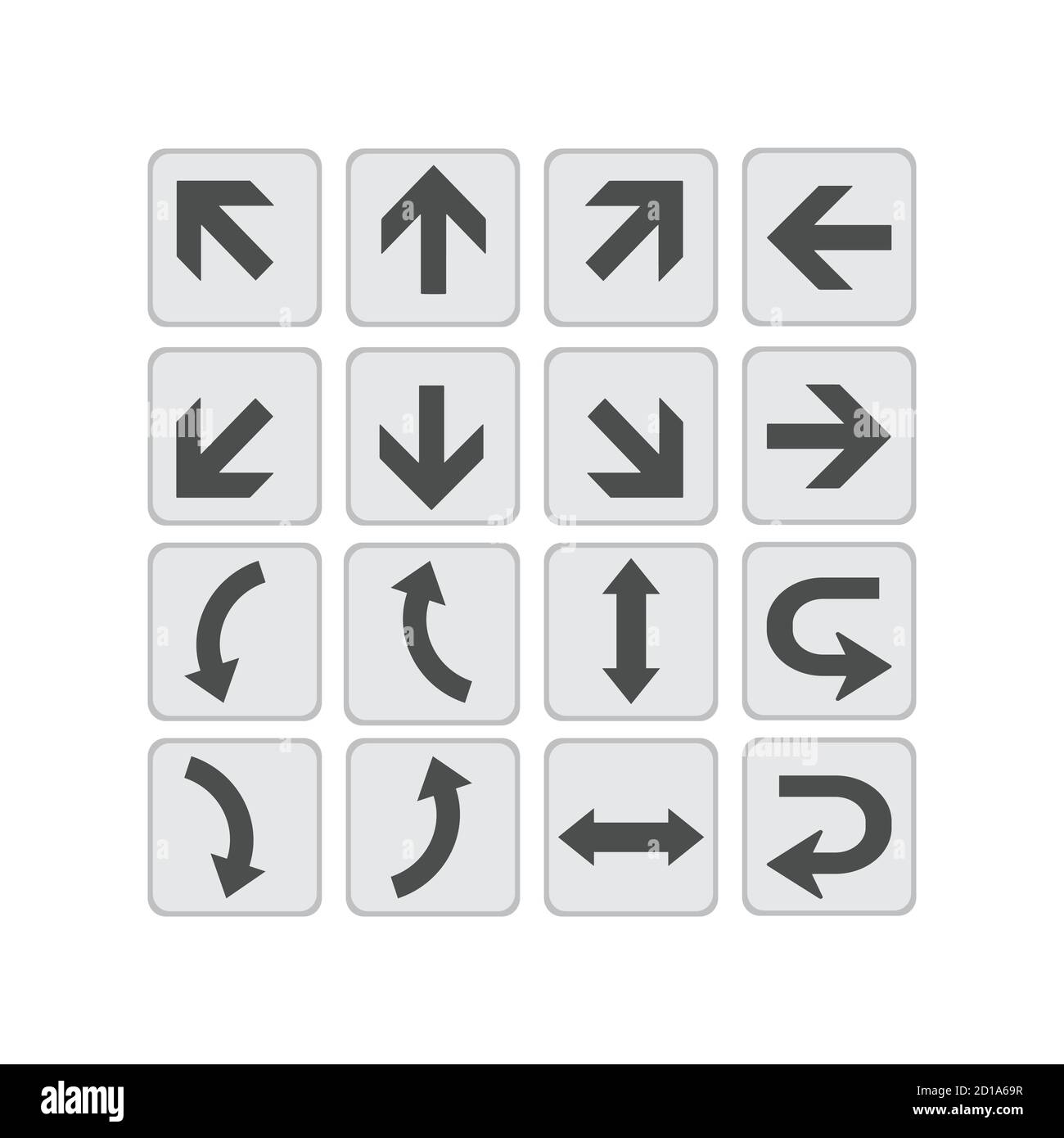 Large vector set of directional arrows on a white background Stock Vector Image & Art - Alamy