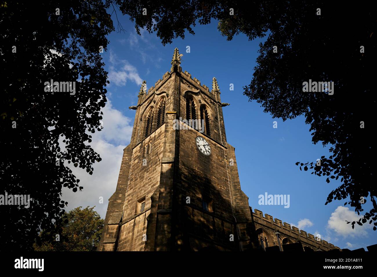 Sandbach market town Cheshire, England, Sandstone St Mary's Church ...