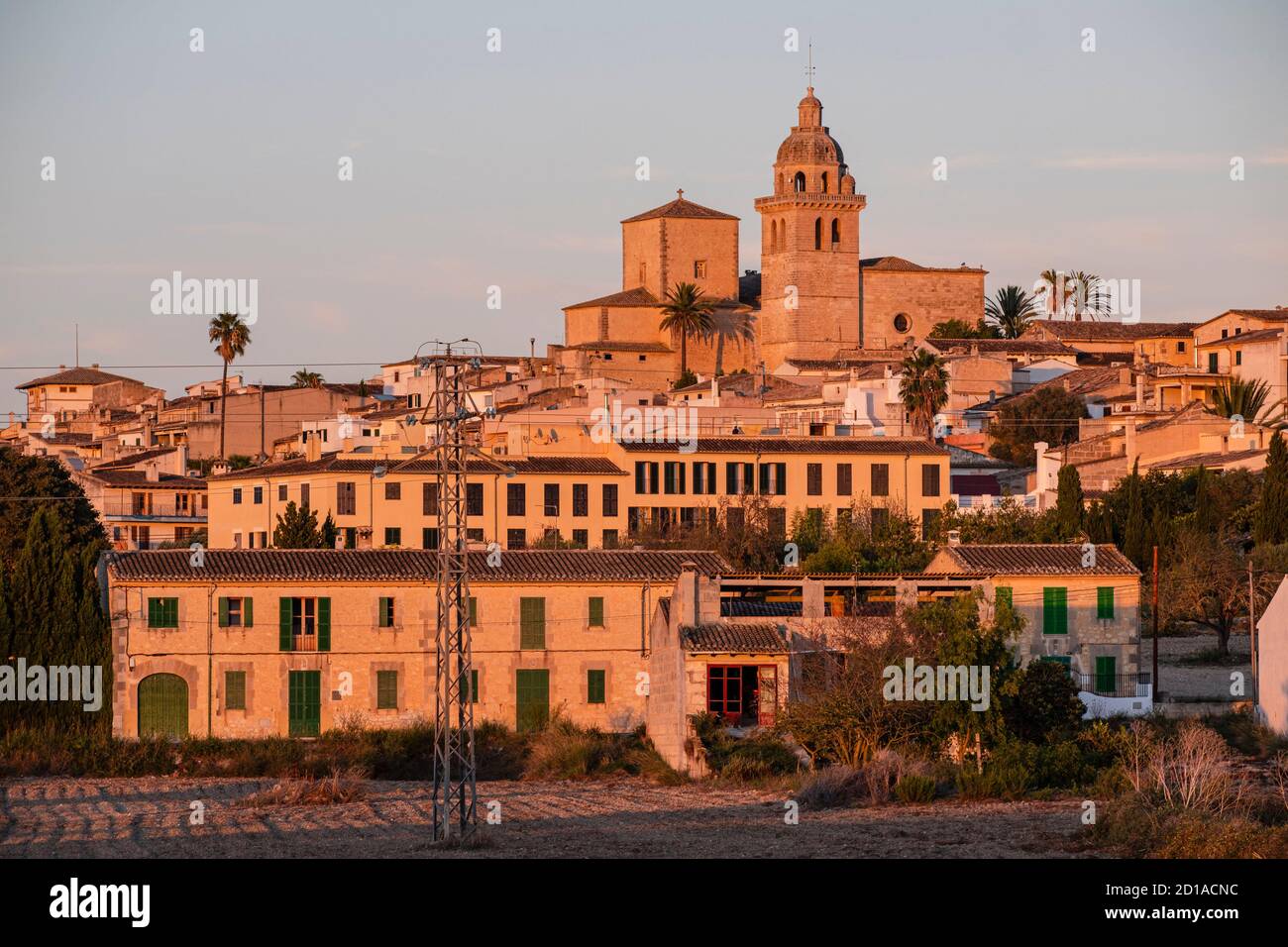 Montuiri village at sunset, Mallorca, Spain Stock Photo - Alamy