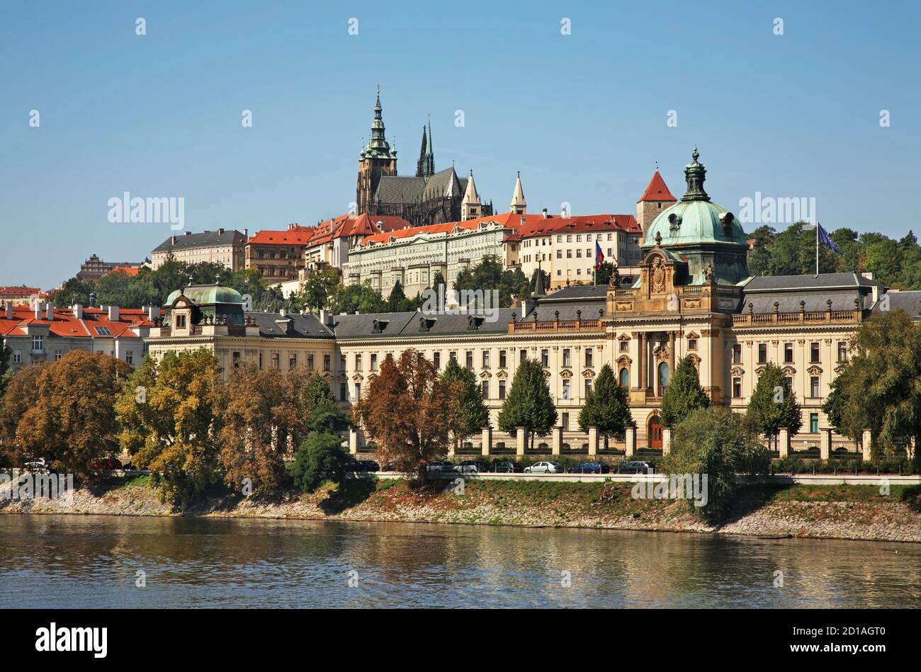 Straka Academy and Hradcany in Prague. Czech Republic Stock Photo - Alamy