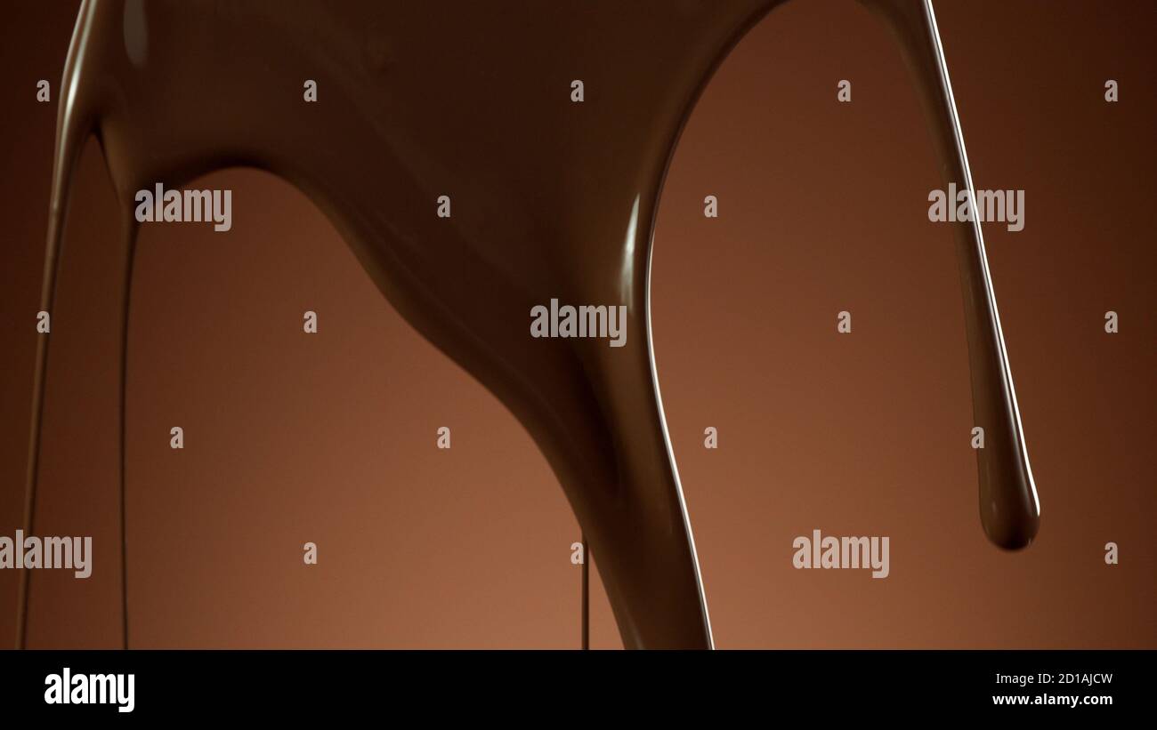 Abstract shape of melting chocolate isolated on soft gradient ...