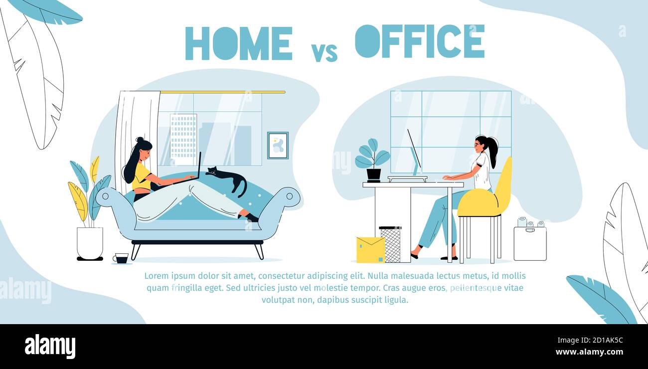 Office vs home comparison remote hi-res stock photography and images ...