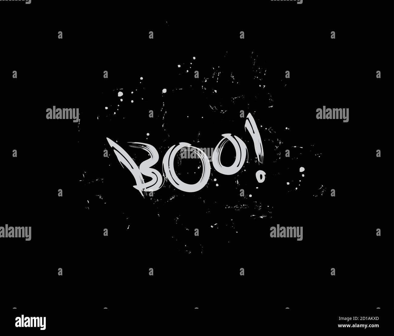 Boo Lettering Text on black background in vector illustration Stock ...
