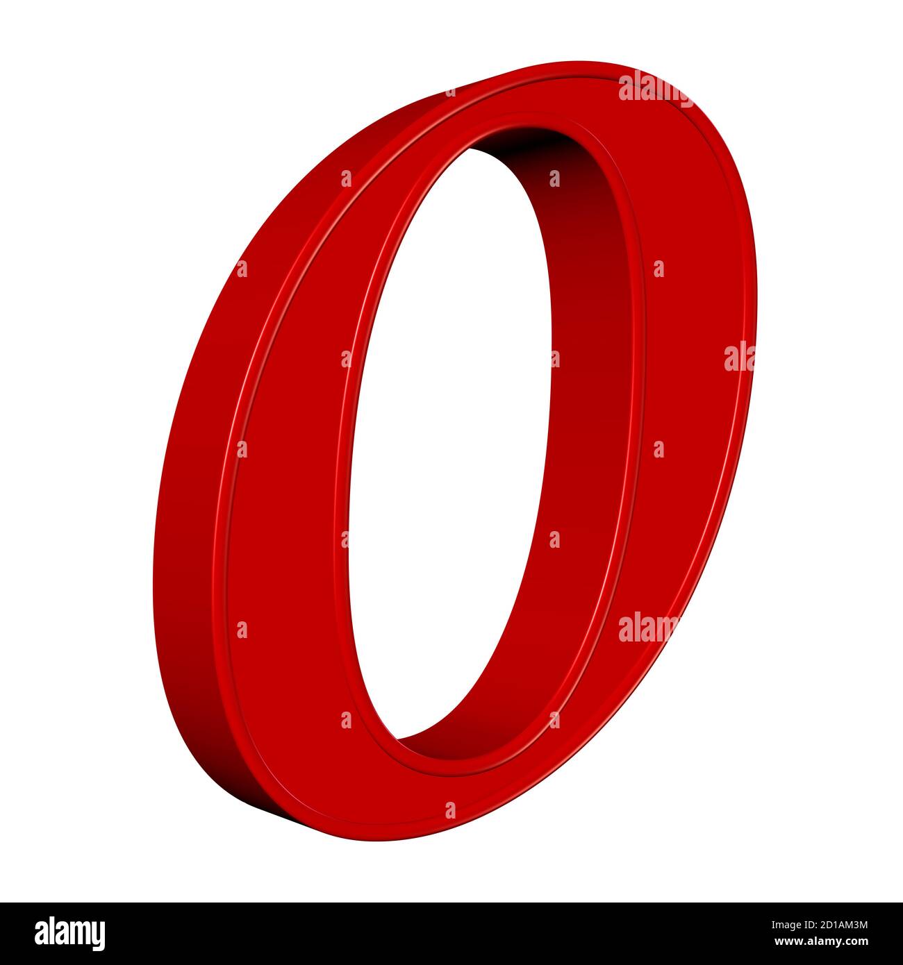 Red digit zero against white background Stock Photo - Alamy