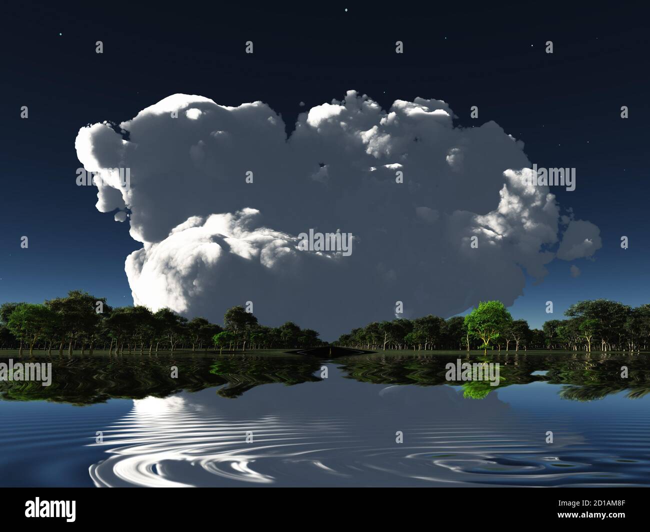 Big cloud over water surface Stock Photo - Alamy