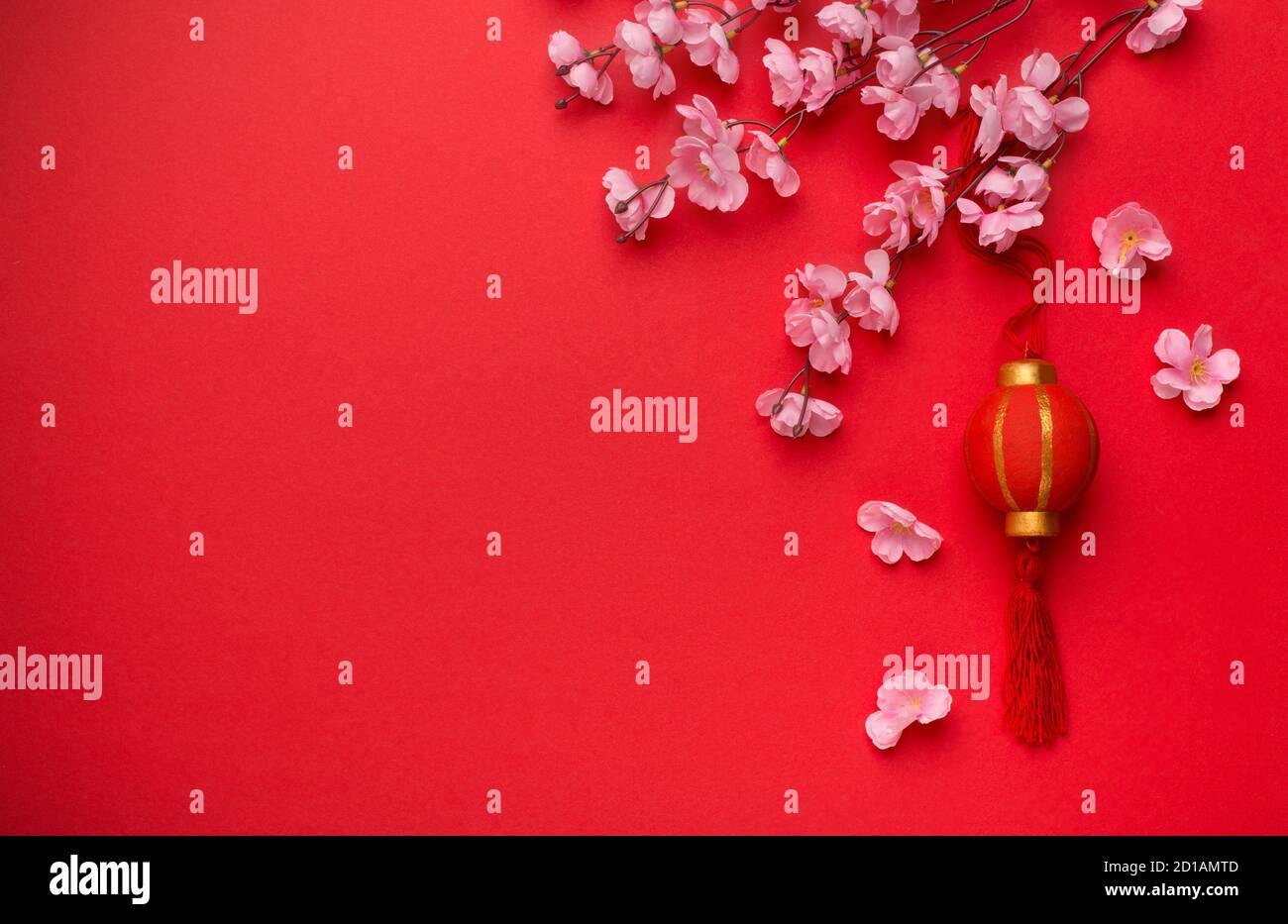 Chinese lunar new year - Beautiful decoration with plum blossom Stock ...