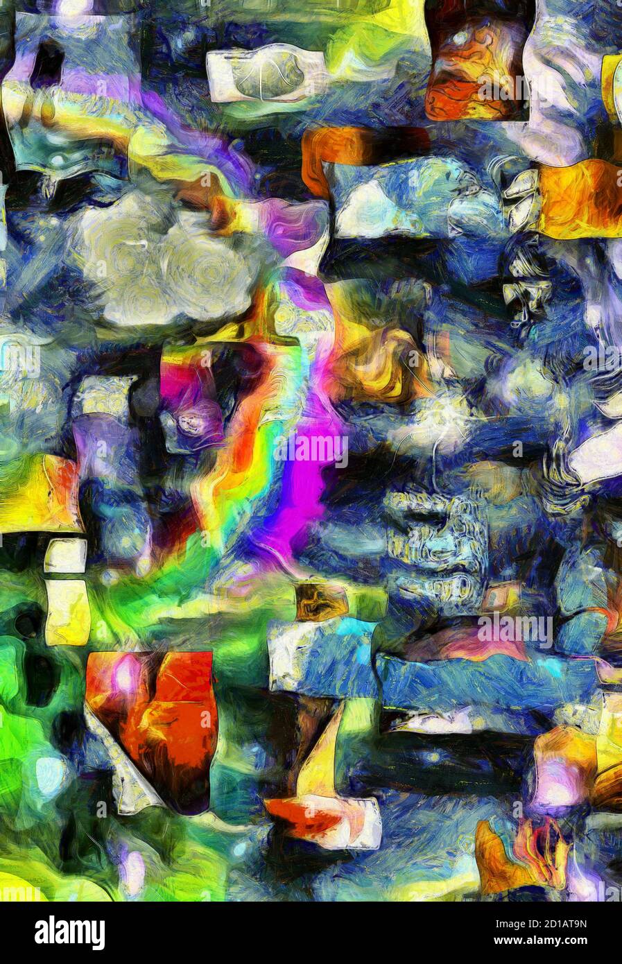 Colorful abstract painting. Imagination Stock Photo - Alamy