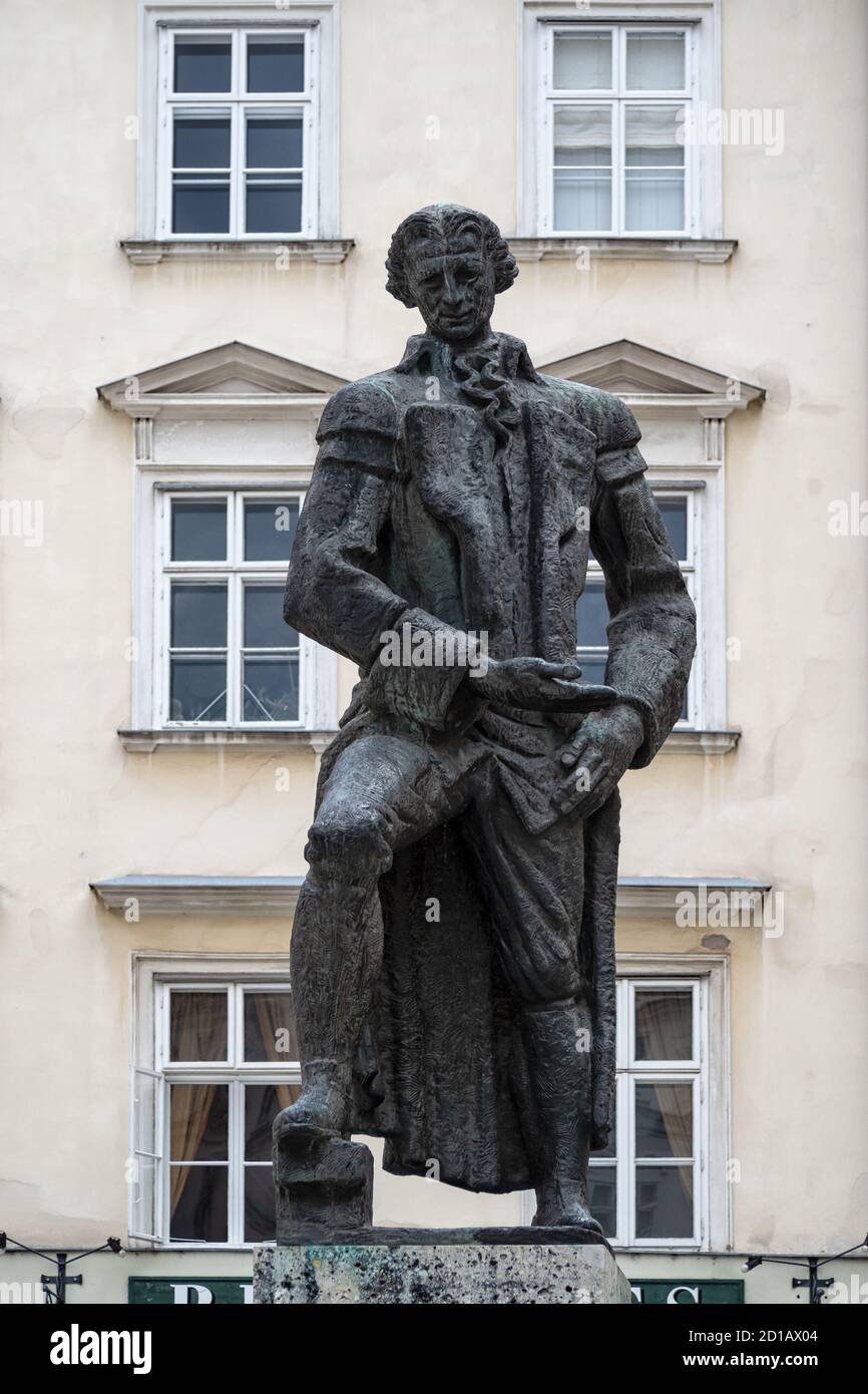 VIENNA, AUSTRIA - JULY 14, 2019: Monument statue to Gotthold Ephraim ...