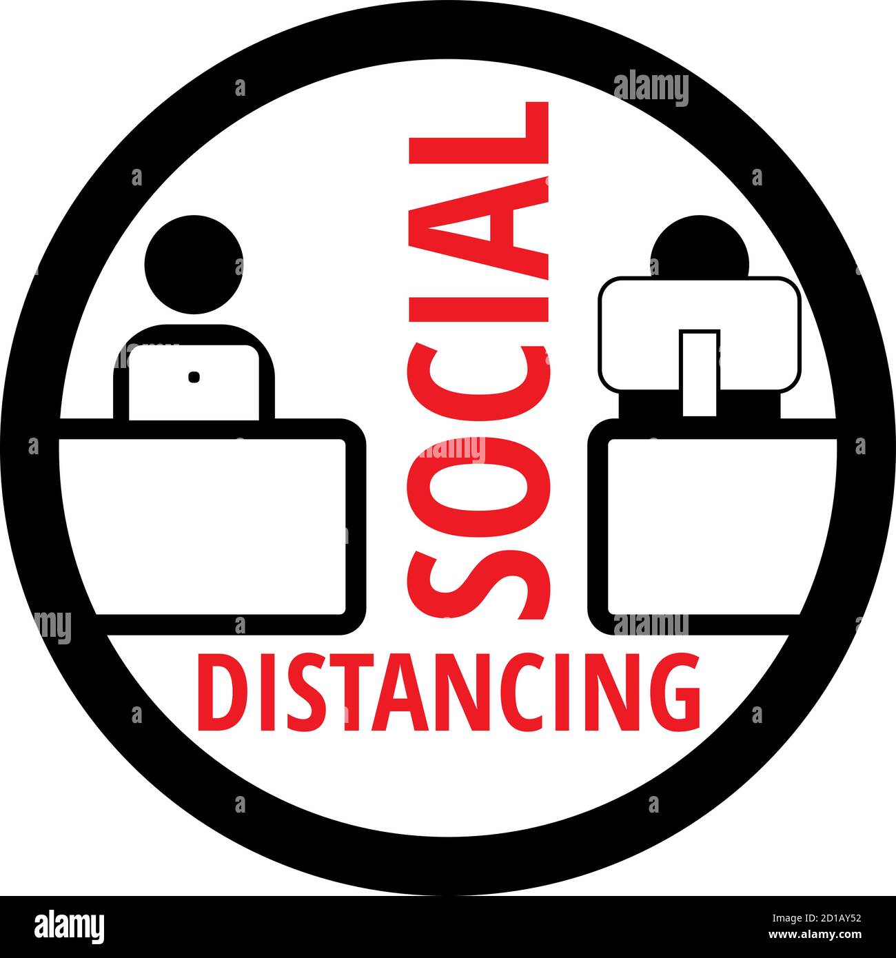 Keep social distance between workplace colleagues Stock Vector Image ...