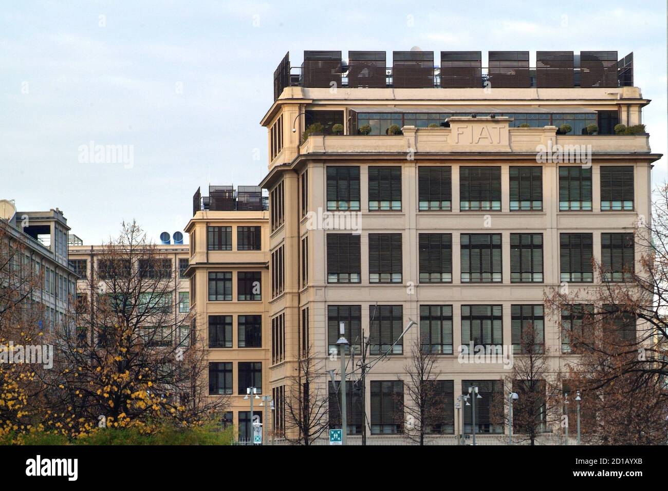 Turin, Piedmont/Italy-10/29/2015-The facade of the Lingotto building ...