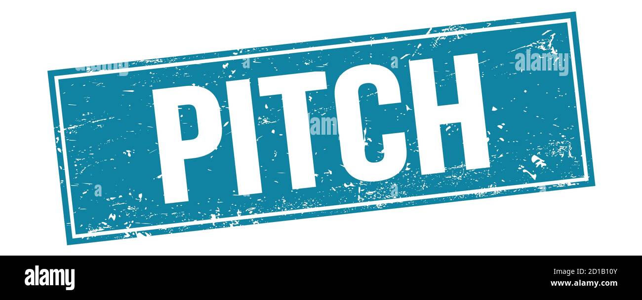PITCH text on blue grungy rectangle stamp sign Stock Photo - Alamy