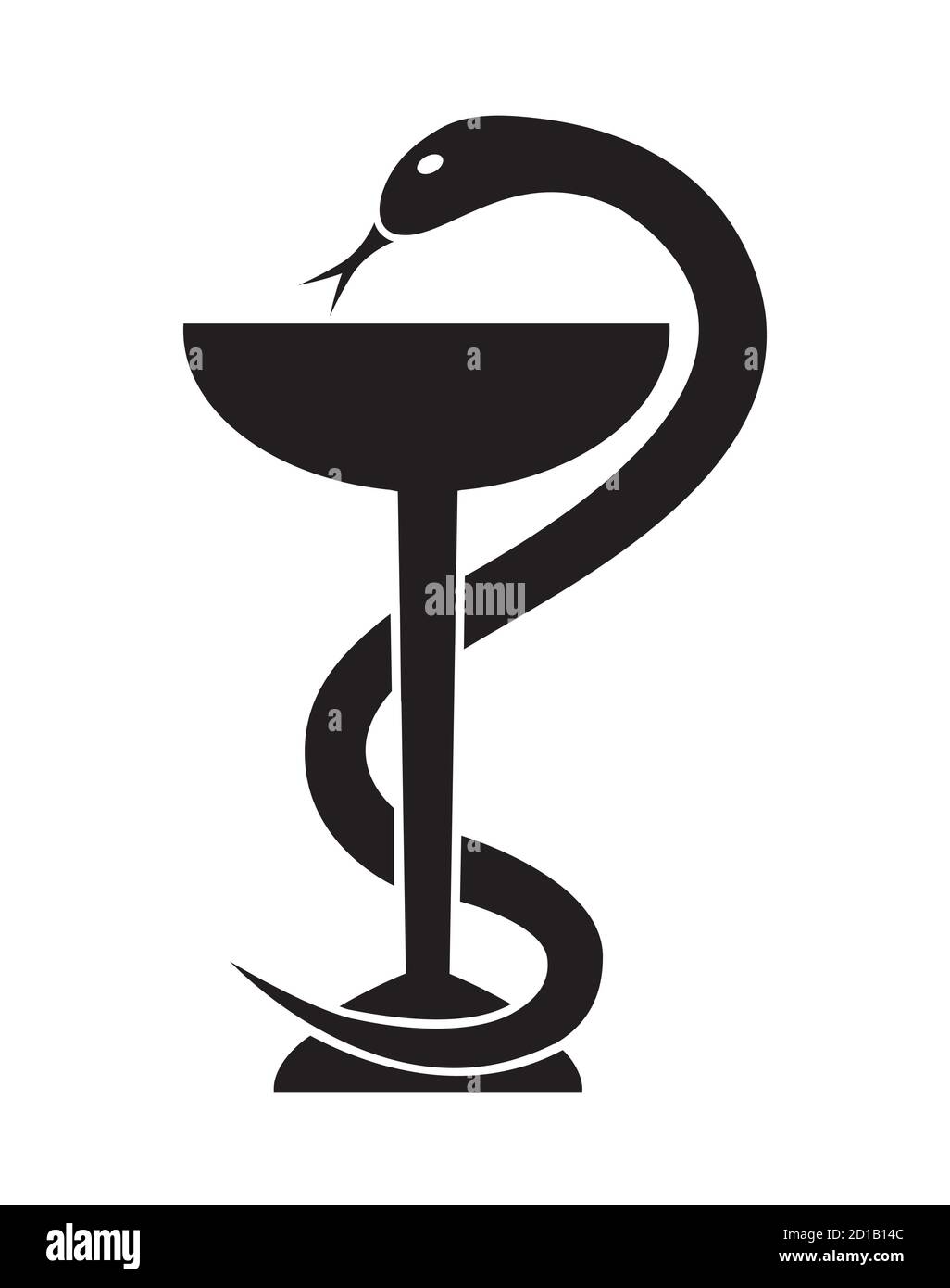 Vector illustration of a pharmacy logo with Aesculapian snake Stock ...