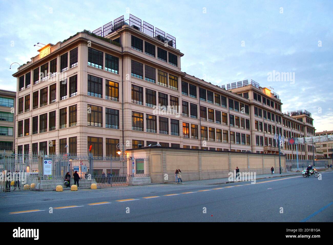 Turin, Piedmont/Italy-10/29/2015-The facade of the Lingotto building ...