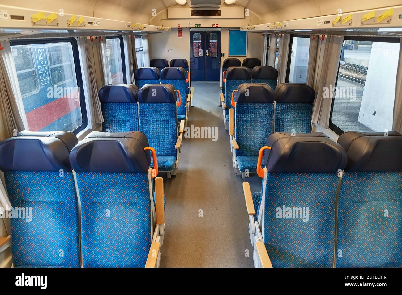 Passenger Train interior Stock Photo - Alamy