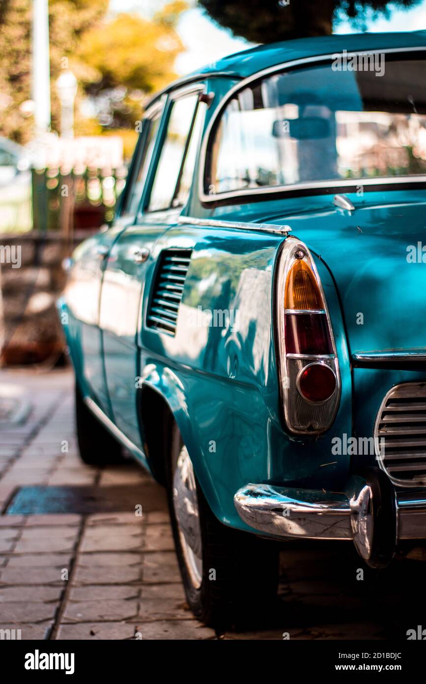 Old blue car Stock Photo - Alamy