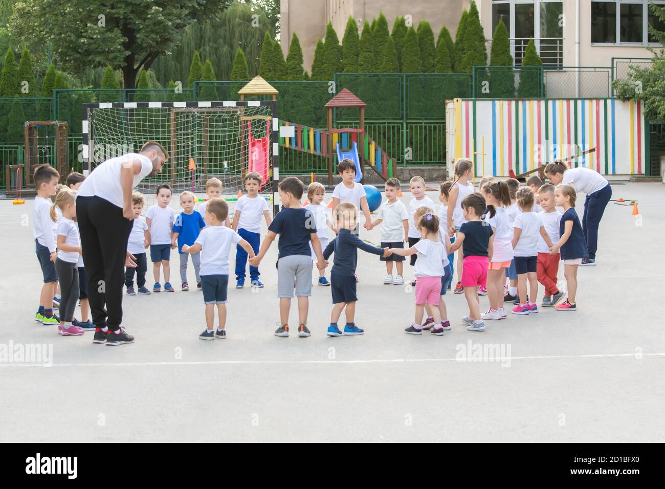 Kids warm up exercise hi-res stock photography and images - Alamy