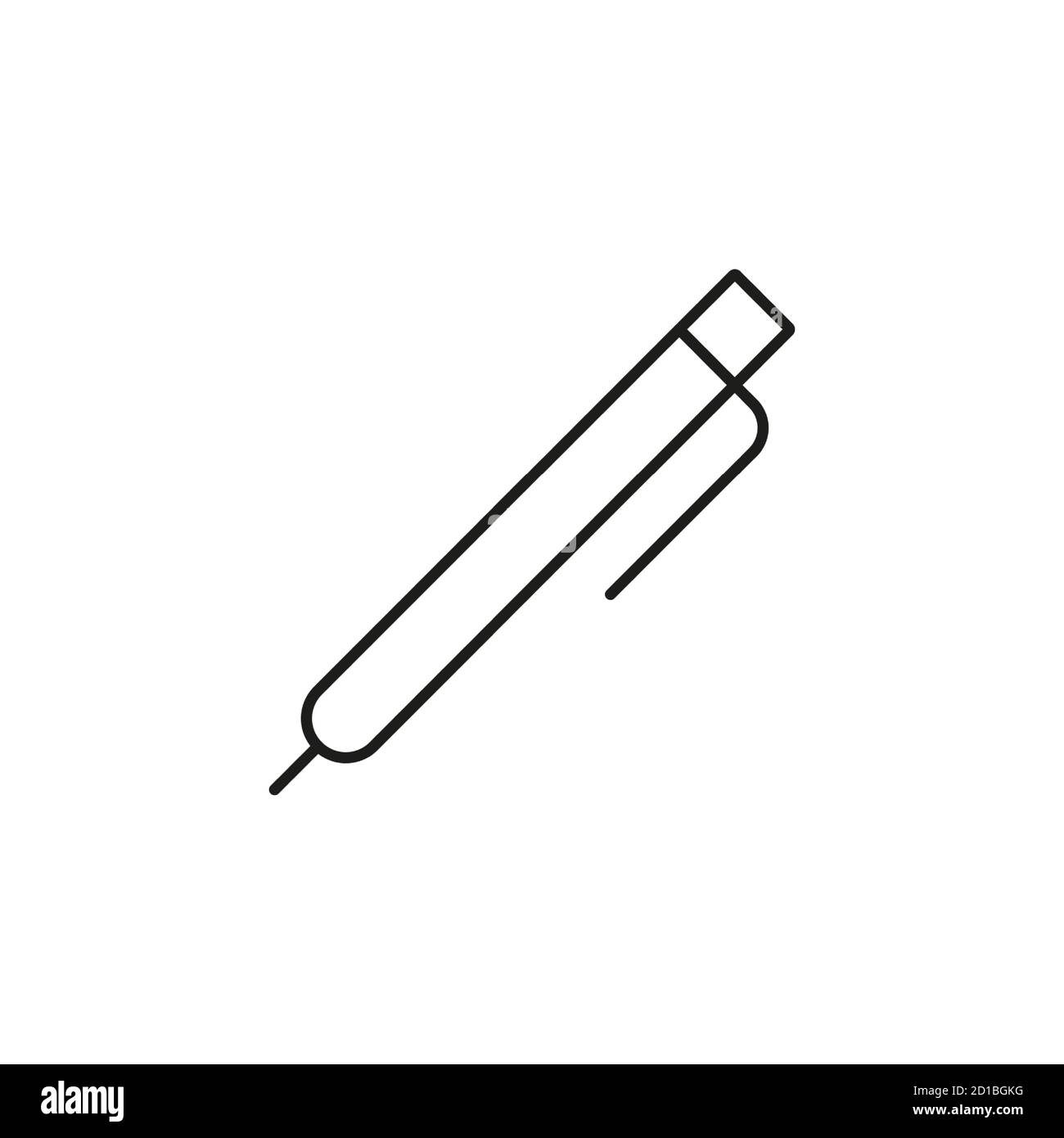 pen icon element of school icon for mobile concept and web apps. Thin ...