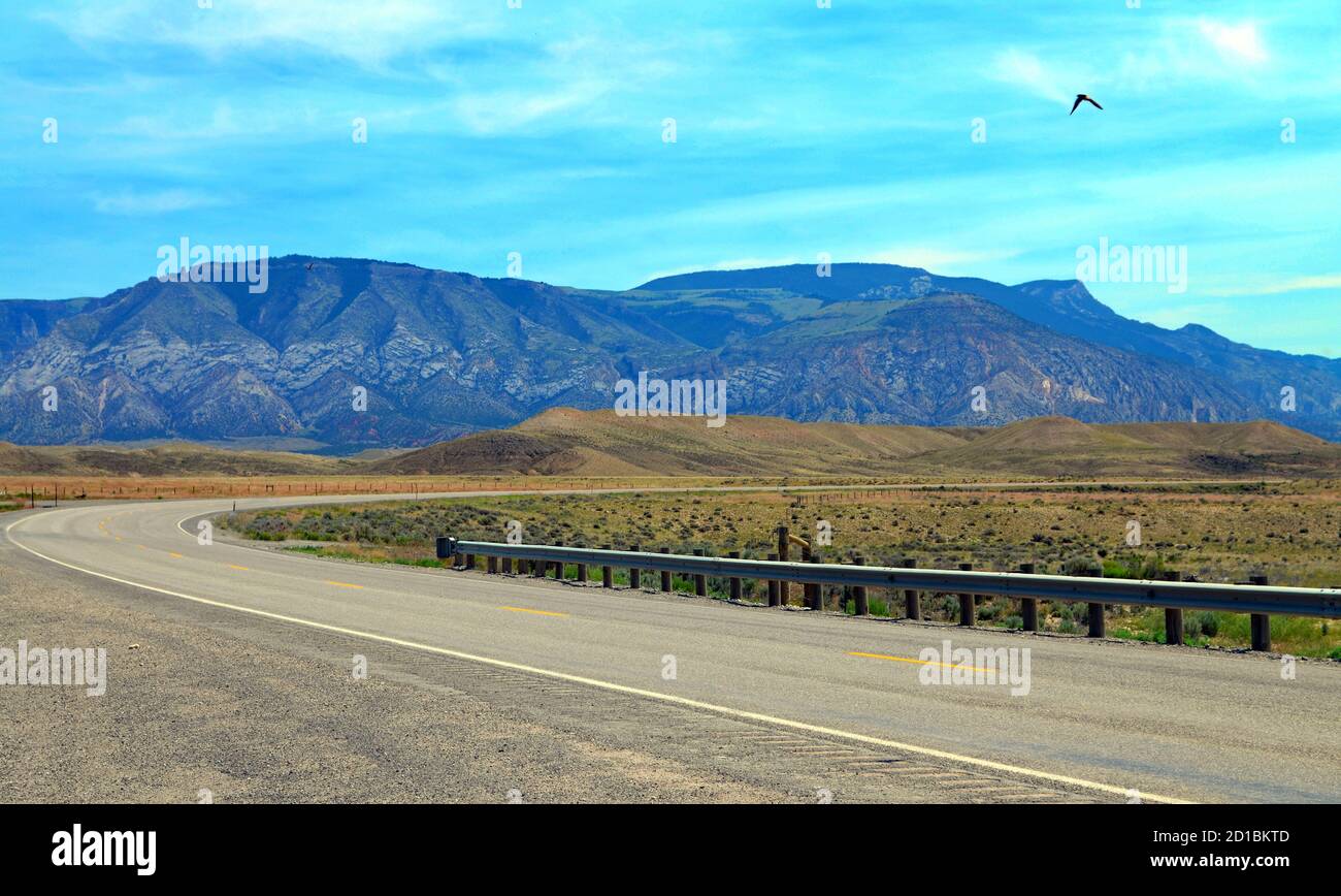 Wyoming - The Countryside on Highway 14A Stock Photo - Alamy