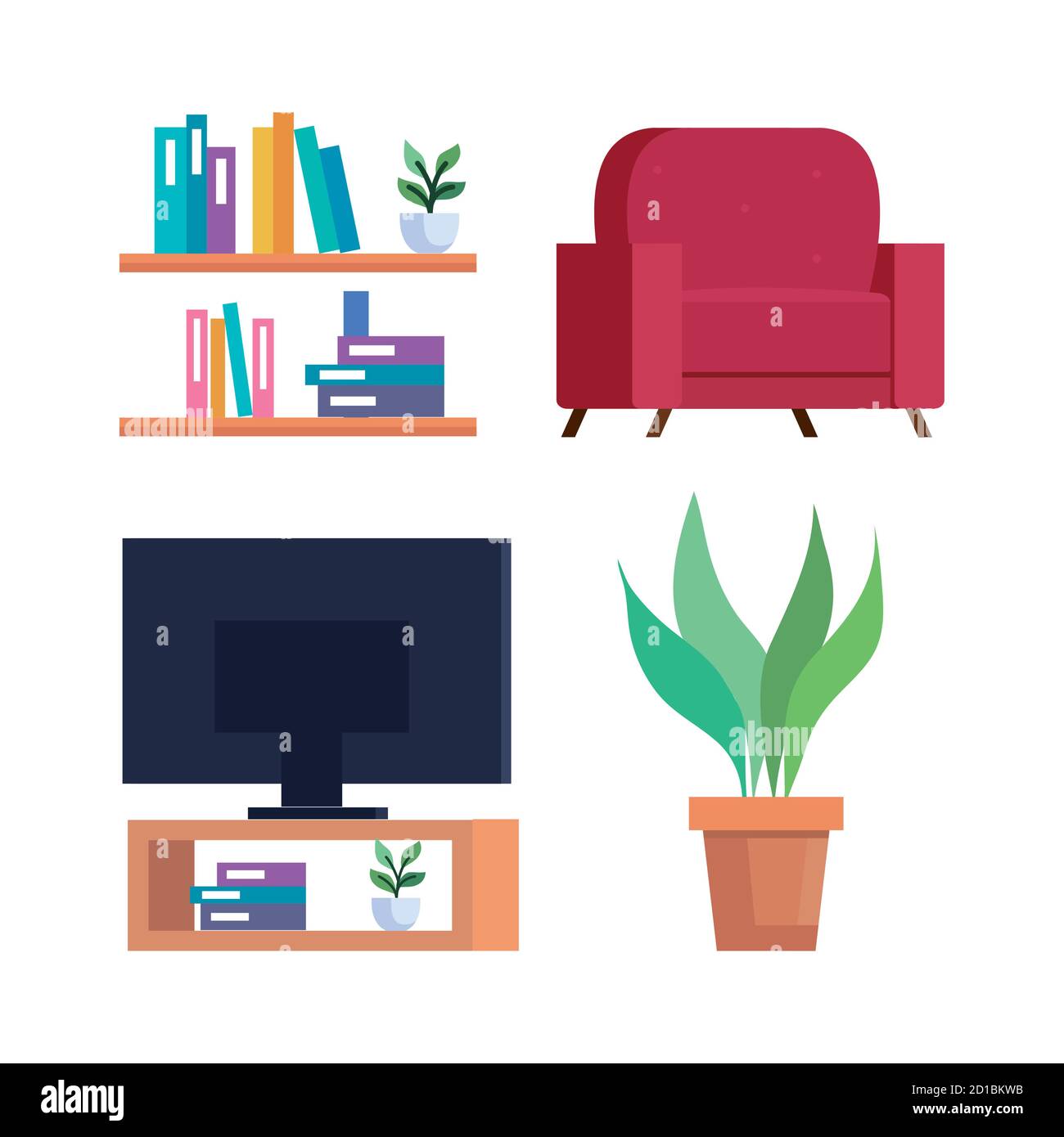 home room and decoration icon set vector design Stock Vector Image ...
