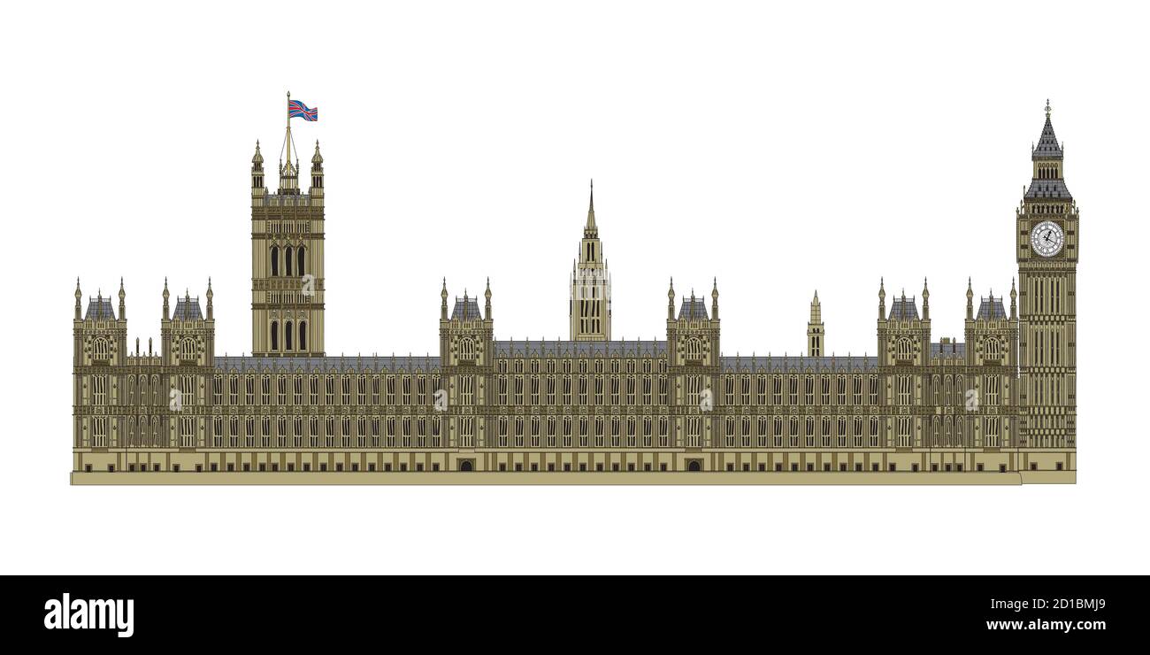 Vector illustration of the Palace of Westminster Stock Vector Image & Art - Alamy