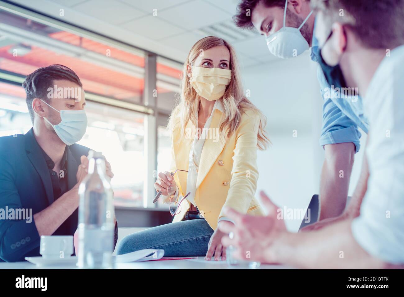 Team business people wearing face hi-res stock photography and images ...