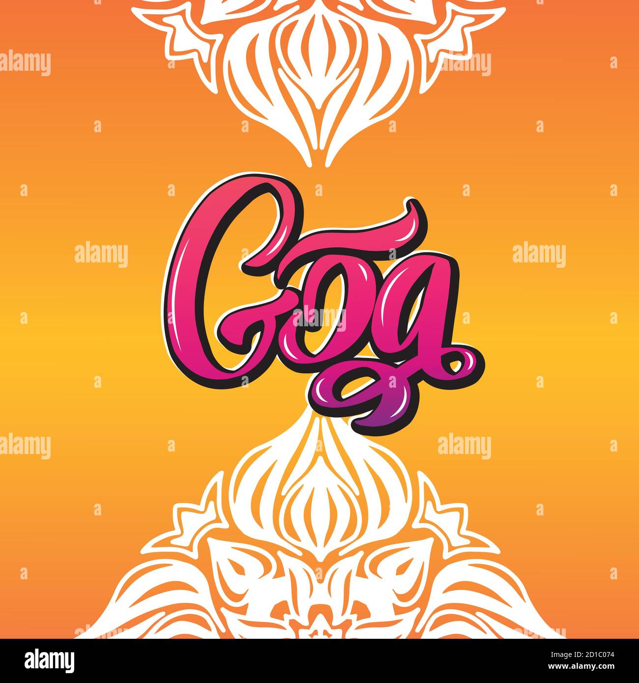 Goa beach Stock Vector Images - Alamy