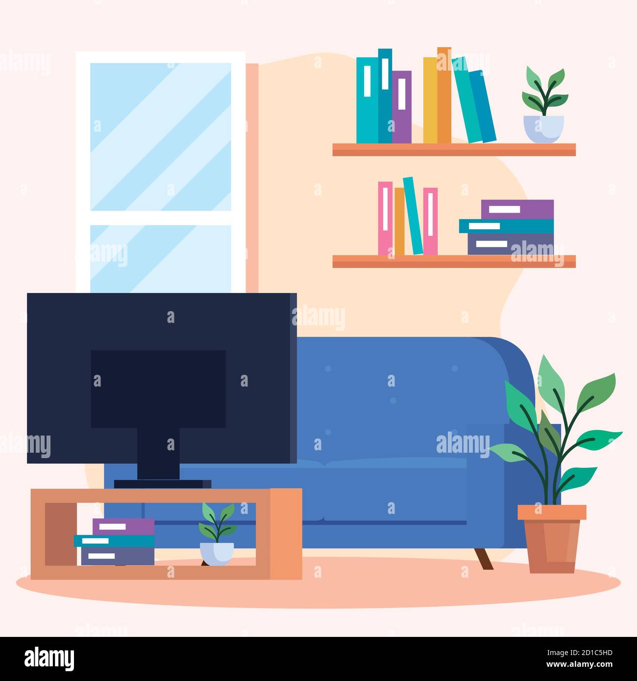 home couch and tv vector design Stock Vector Image & Art - Alamy