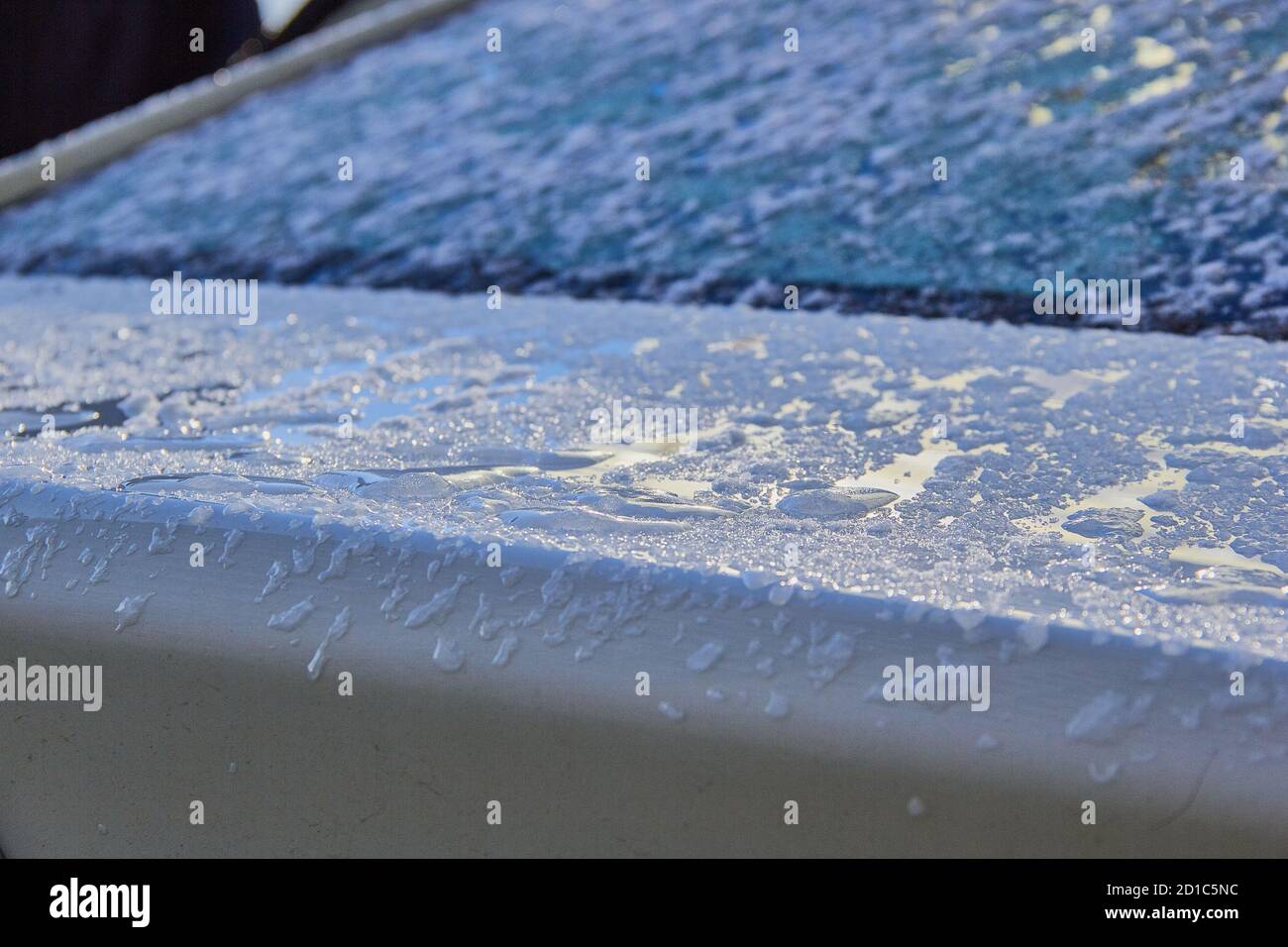 snow with rain and ice dangerous weather for the driver Stock Photo - Alamy